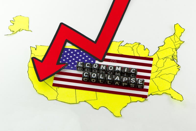 The Collapse of the Economy Stock Photo - Image of default, dollars ...