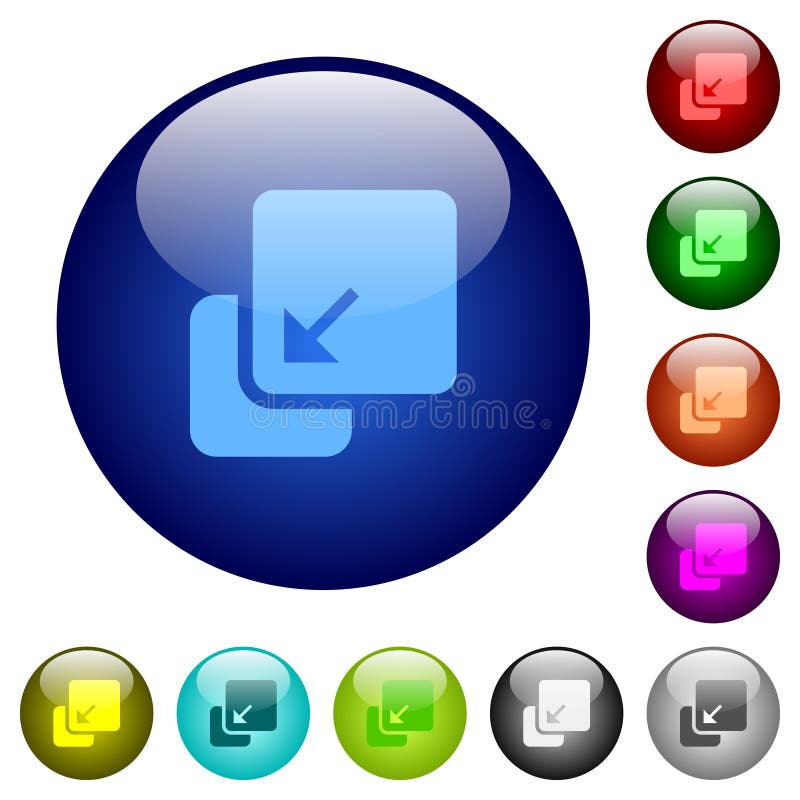 Collapse Element Color Glass Buttons Stock Vector - Illustration of ...