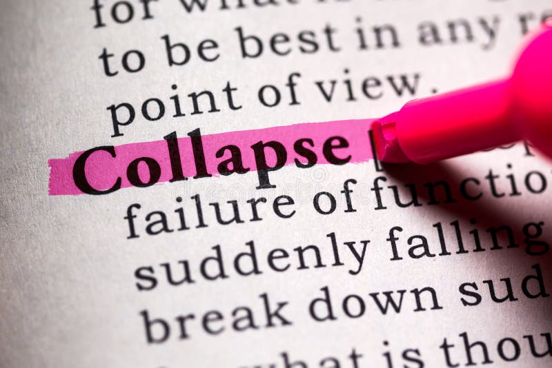 Definition of the Word Collapse Stock Photo - Image of book, text ...