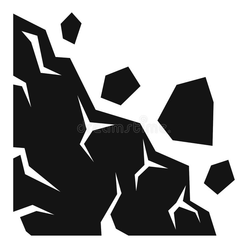 Collapse Landslide Icon, Simple Style Stock Vector - Illustration of ...