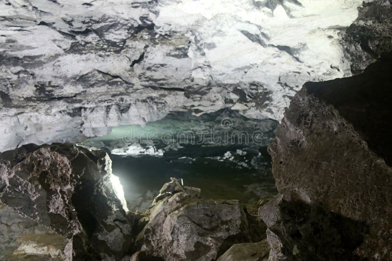 After Collapse of Limestone Cave, Falling Rocks. Stock Image - Image of ...