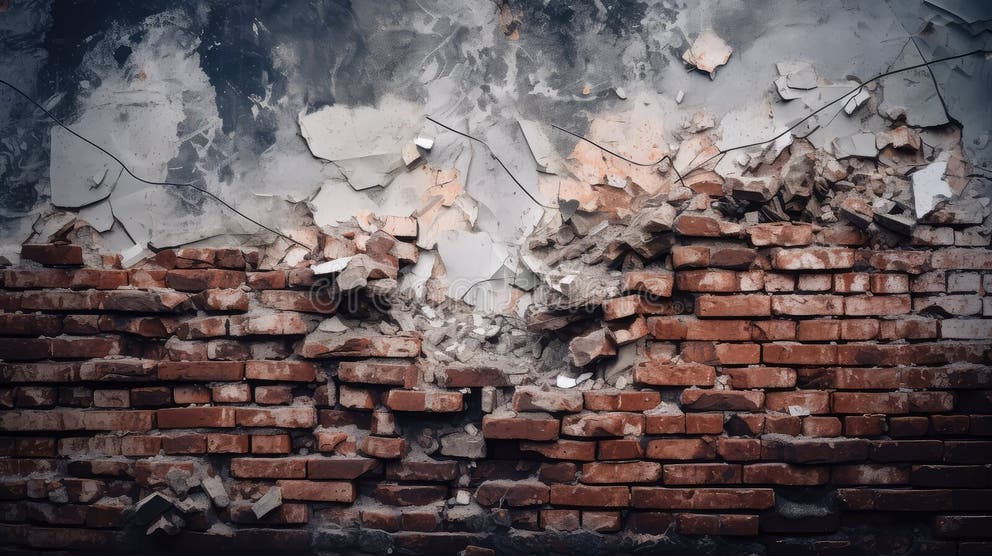 Collapse smashed wall stock image. Image of disruption - 360671431
