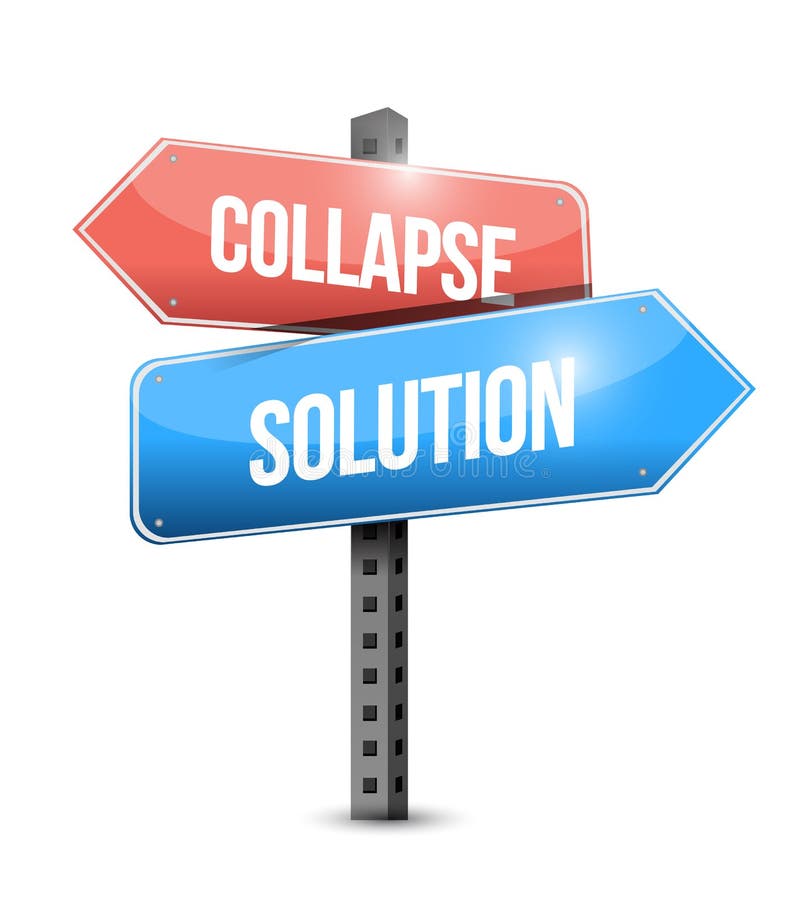 Collapse and Solution Sign Illustration Design Stock Illustration ...