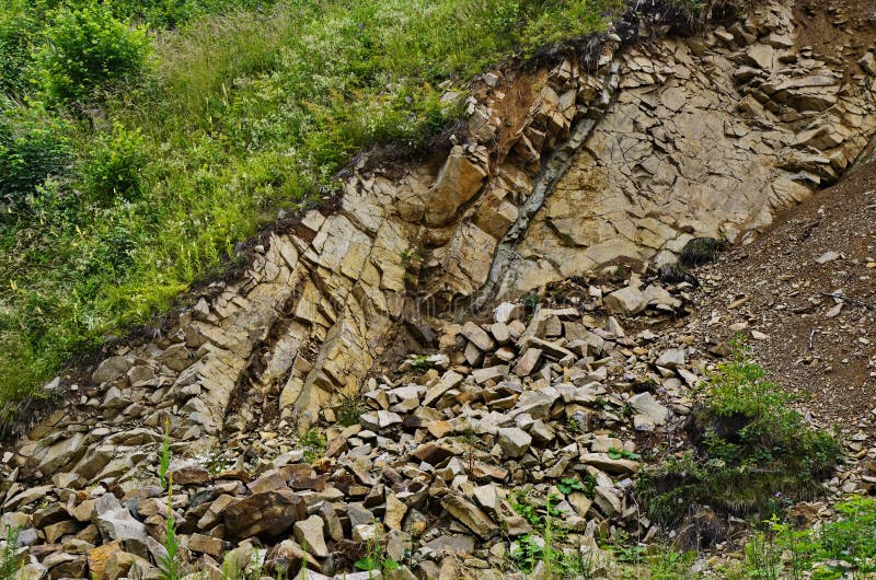 Falling Out of the Mountains Stock Photo - Image of neolithic ...