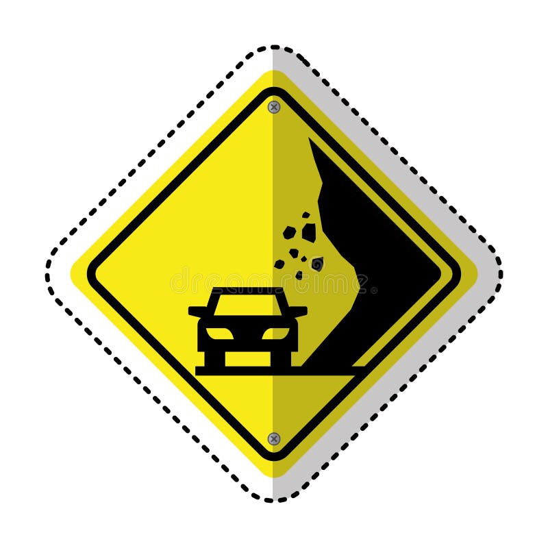 Collapse Traffic Sign Concept Stock Vector - Illustration of caution ...