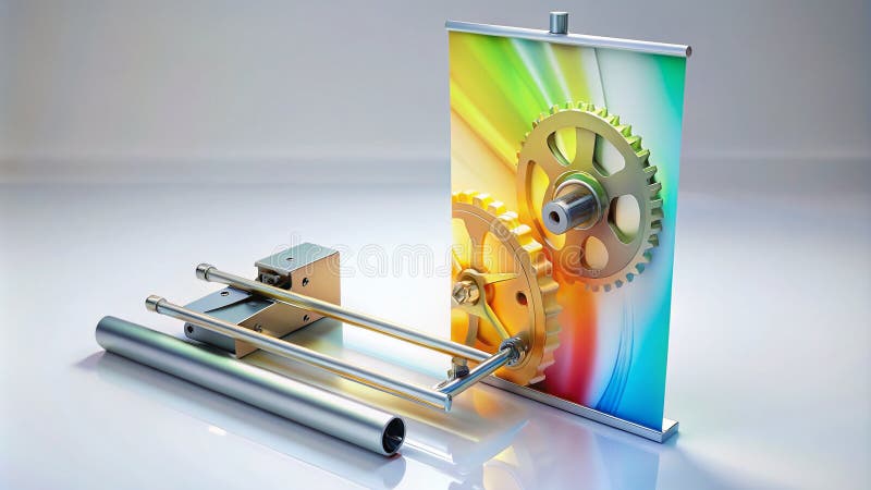 Collapsed Banner Base Mechanism 3D Model Design and Engineering ...