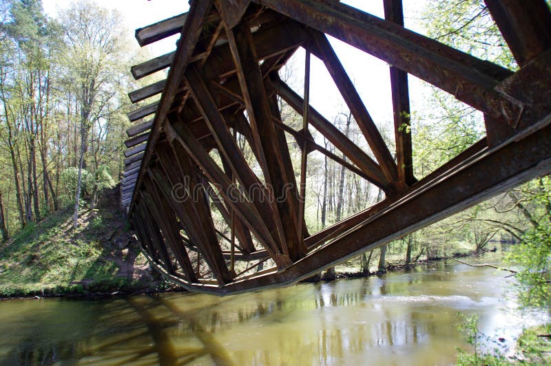 Collapsed bridge stock image. Image of wood, europe - 146673443