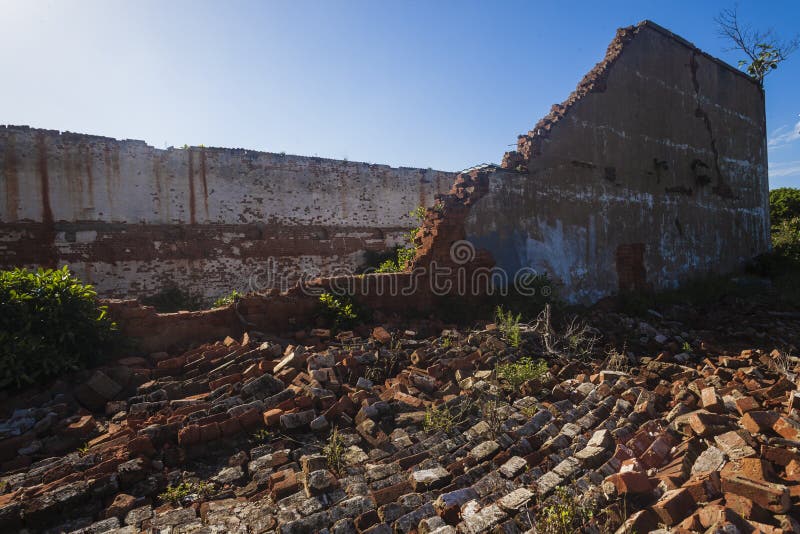 Collapsed Building Bricks stock image. Image of bricks - 27204635