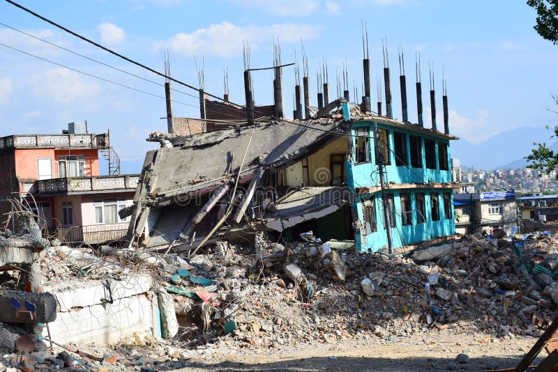 Collapsed Building after Earthquake Disaster Editorial Stock Image ...