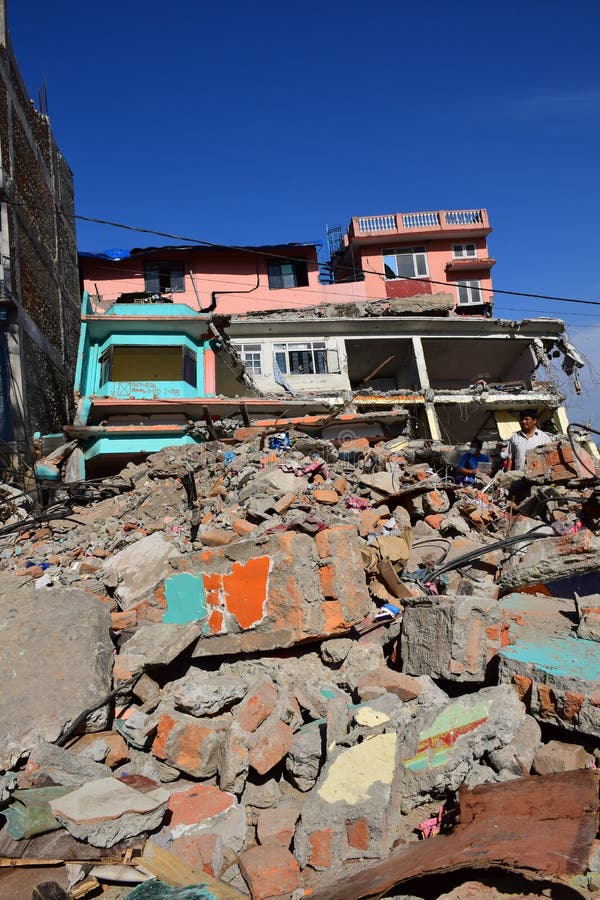 Collapsed Building after Earthquake Disaster Editorial Stock Photo ...