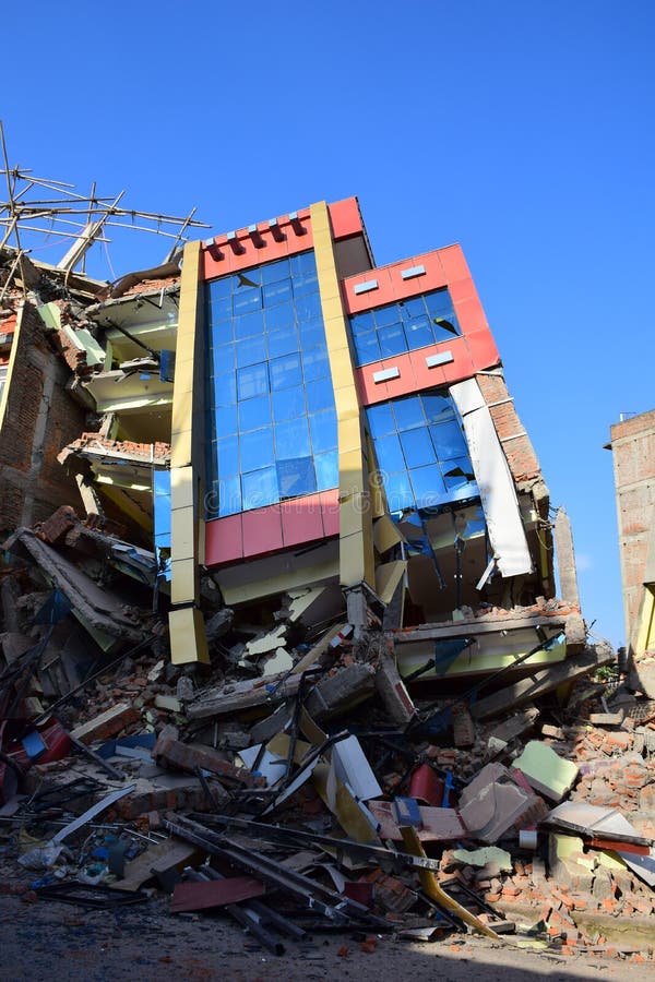 Collapsed Building after Earthquake Disaster Editorial Stock Image ...