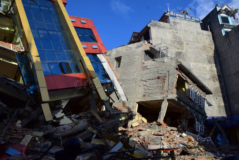 Collapsed Building after Earthquake Disaster Editorial Stock Photo ...