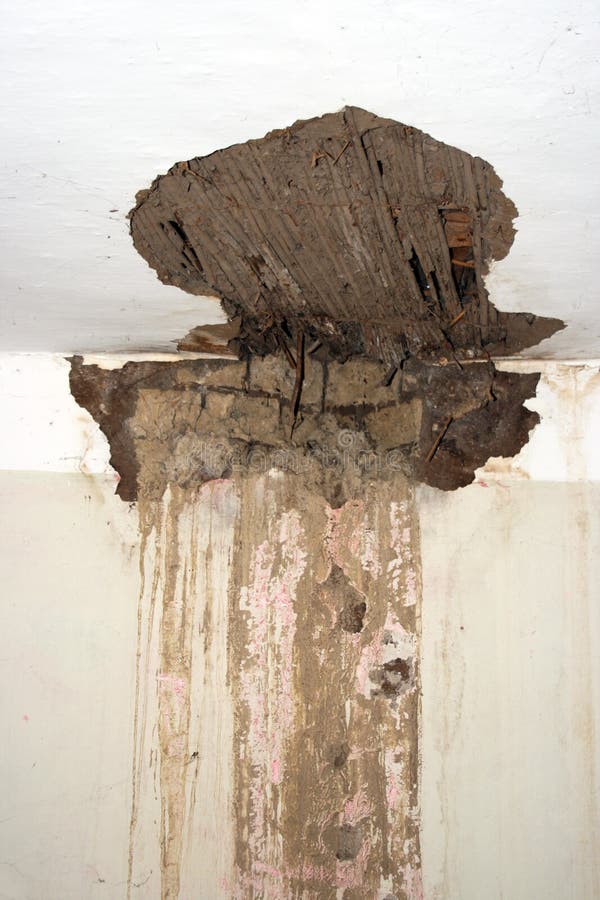 Collapsed ceiling stock image. Image of ruin, collapsed - 158826879