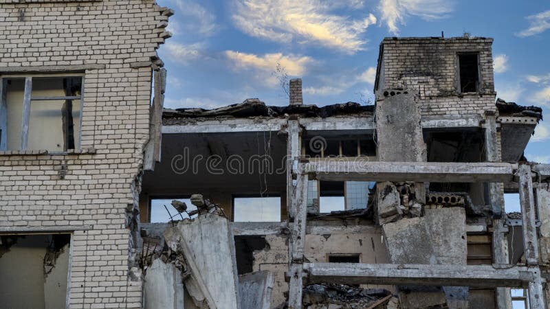 Collapsed Large Building after Disasted Collapsed Exposing Eartquake ...