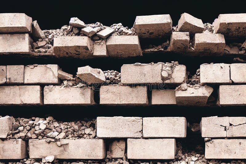 Collapsed Structures and Stone Walls of Destroyed Industrial Buildings ...