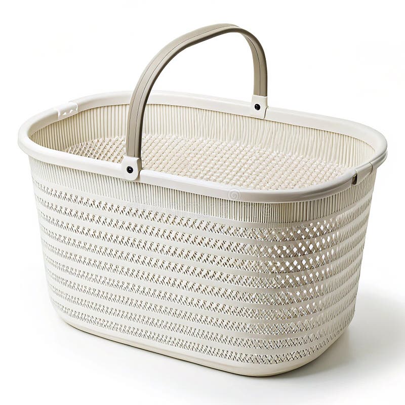 Collapsible Laundry Basket on White Background Stock Illustration ...