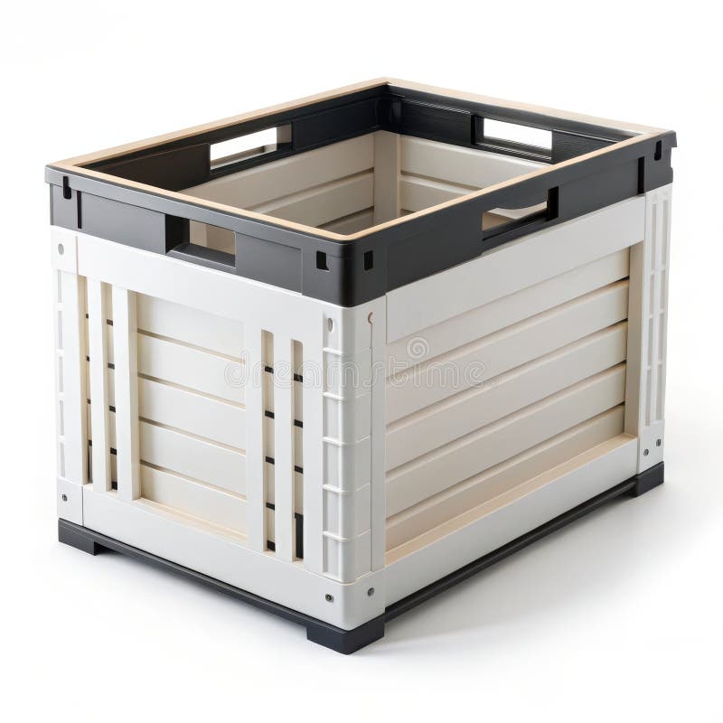 Collapsible Plastic Storage Crate Container Foldable Box Bin for ...