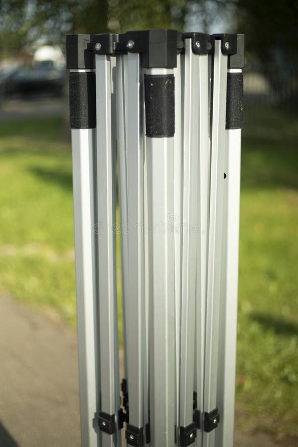 Collapsible Structure Made of Steel Profiles. Folding Tent Stock Photo ...