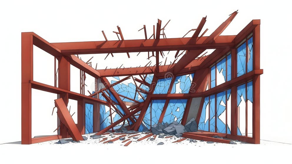 Collapsing Building Structure with Broken Windows after Structural ...