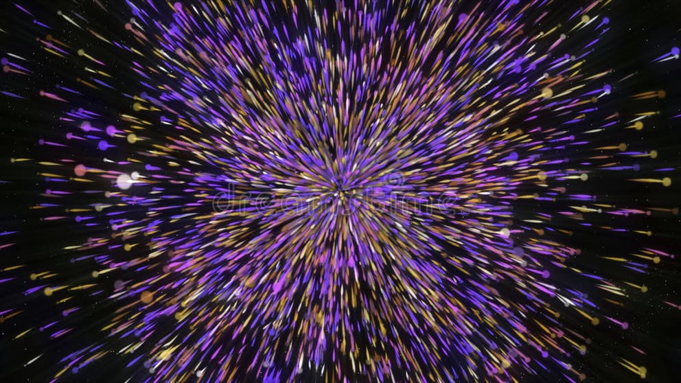 Collapsing Energy Flow. Motion. Bright Lines of Energy Flow Disappear ...