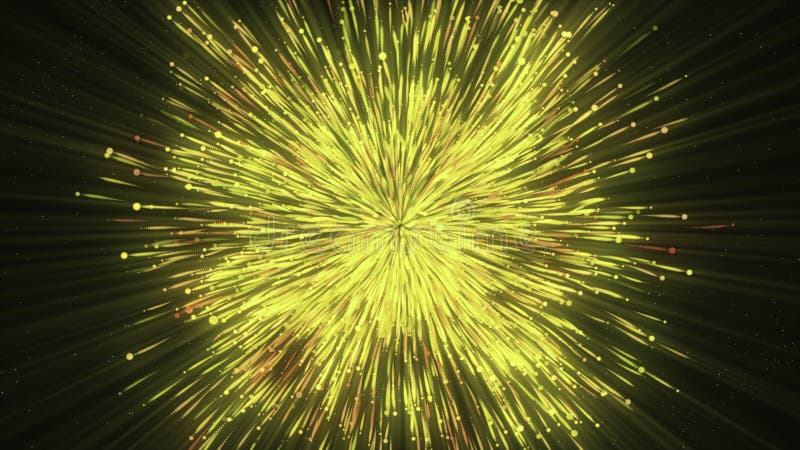 Collapsing Energy Flow. Motion. Bright Lines of Energy Flow Disappear ...