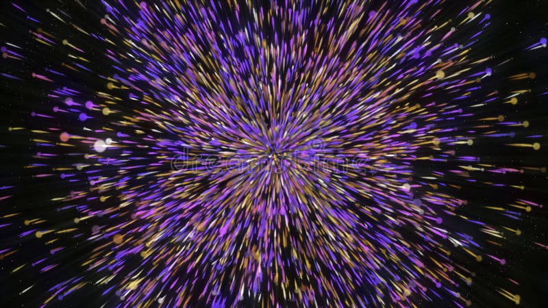 Collapsing Energy Flow. Motion. Bright Lines of Energy Flow Disappear ...