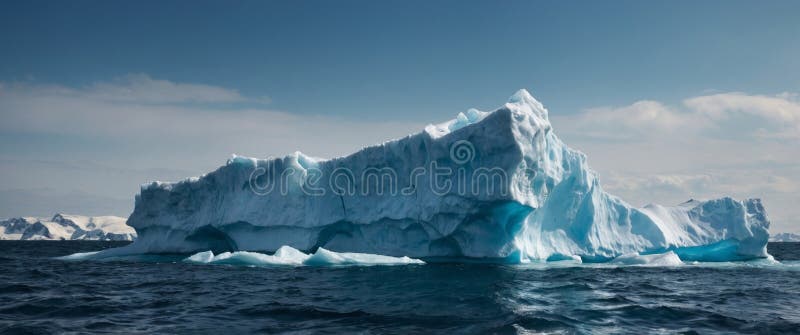 Iceberg Wall with Texture and Cuts, Antarctica Stock Image - Image of ...