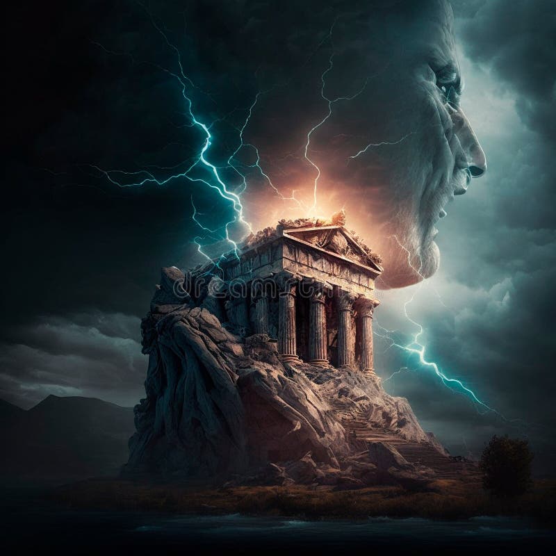 The Collapsing Roman Pantheon during a Thunderstorm and Falling ...