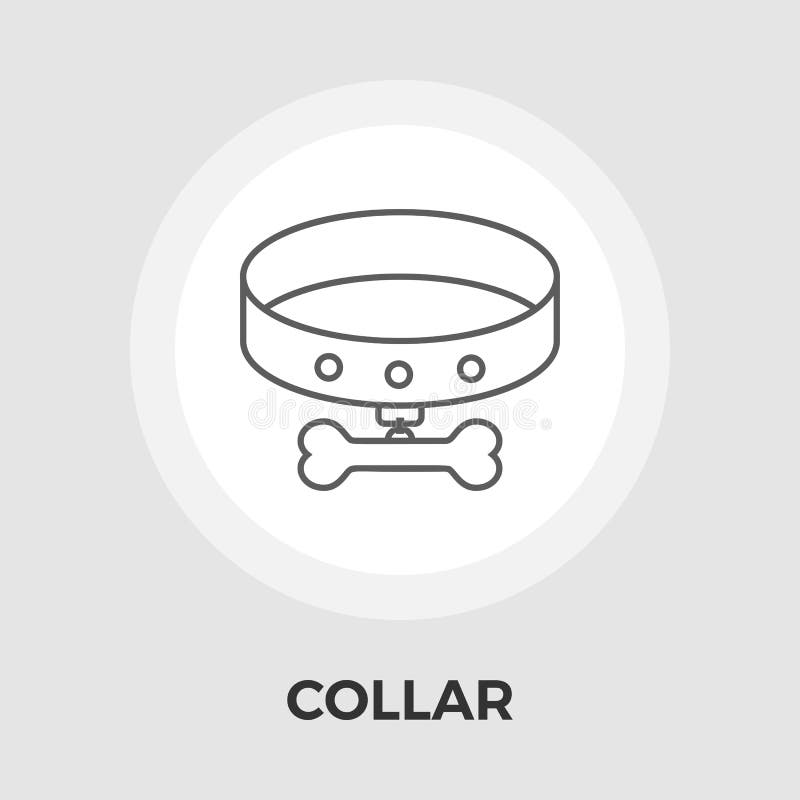 Collar Vector Flat Icon stock vector. Illustration of cartoon - 107713915