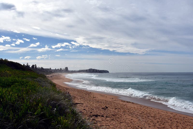Collaroy beach in winter stock image. Image of coastline - 73579199