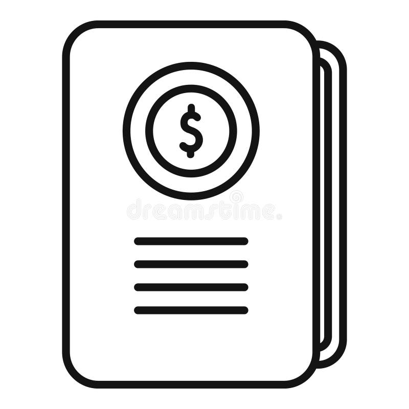 Collateral Folder Icon Outline Vector. Tax Money Form Stock Vector ... Collateral Folder Icon Outline Vector. Tax Money Form Stock Vector ...