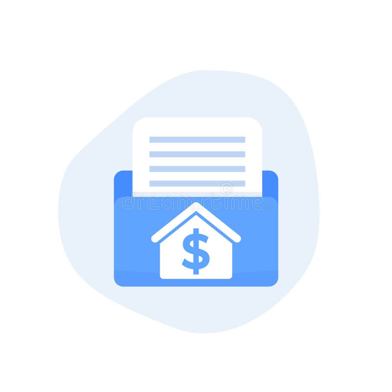 Collateral Icon with a House, Flat Vector Stock Vector - Illustration ...