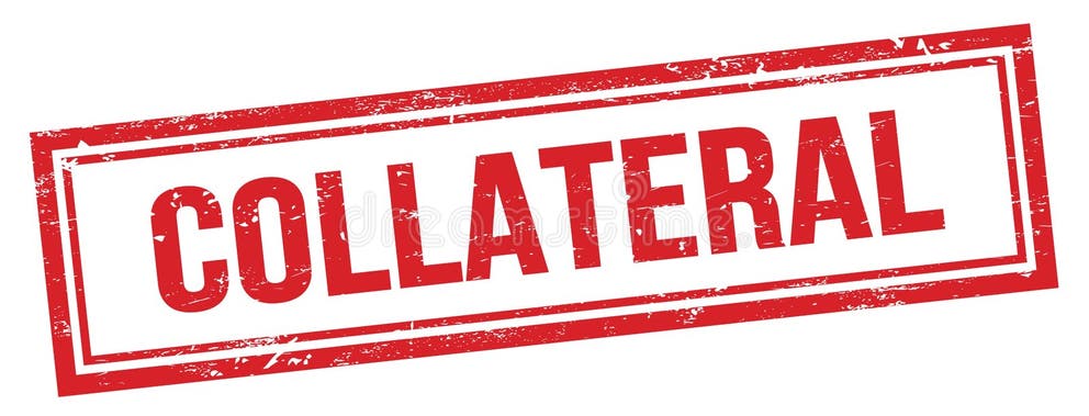 COLLATERAL Text on Red Grungy Vintage Stamp Stock Illustration ...