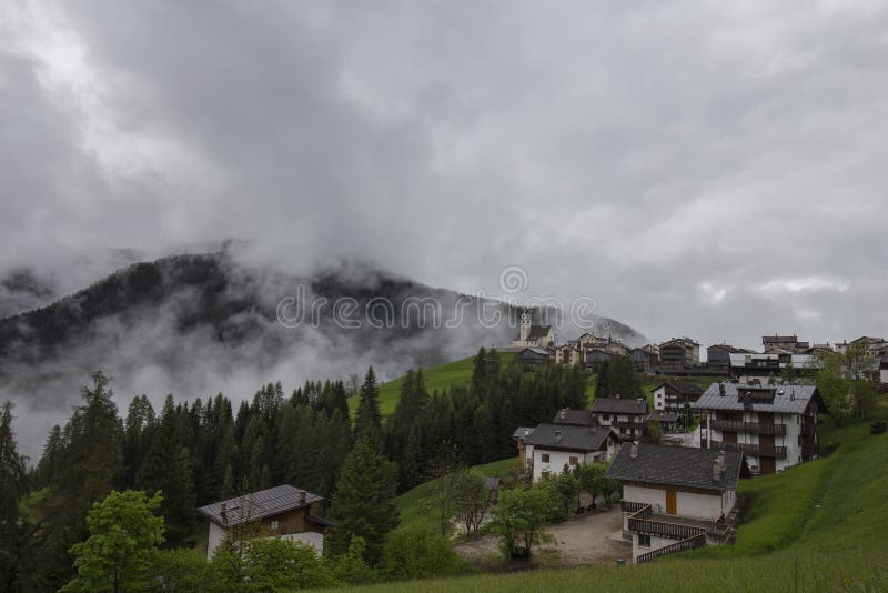 Colle Santa Lucia stock photo. Image of town, dolomites - 73138950