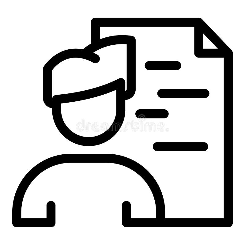 Man Cv Icon Outline Stock Illustrations – 1,612 Man Cv Icon Outline ...