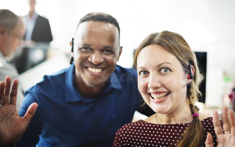 Colleague Friends Smiling Cheerful Workplace Concept Stock Photo ...