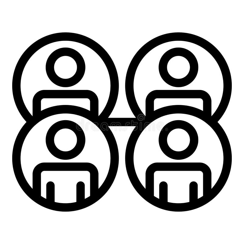 Colleague Modern Group Icon Vector Flat Stock Illustration ...