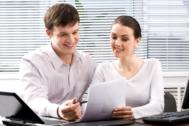 Couple discussing finance stock image. Image of adult - 4580549