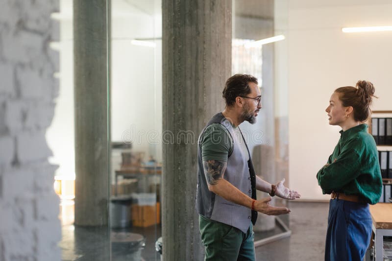 Colleagues Arguing in Office, Problems at Work. Stock Photo - Image of ...