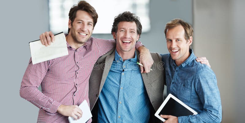 Colleagues And Buddies Portrait Of A Group Of Laughing Coworkers