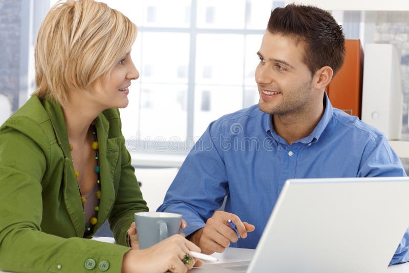 Colleagues chatting stock image. Image of discussion - 27116665