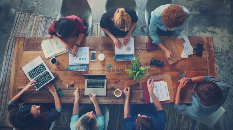 A Team Engaged in Strategy Planning. AI Generated Stock Image - Image ...