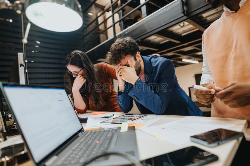 Collaborating Business People Discussing Project Details for Project ...