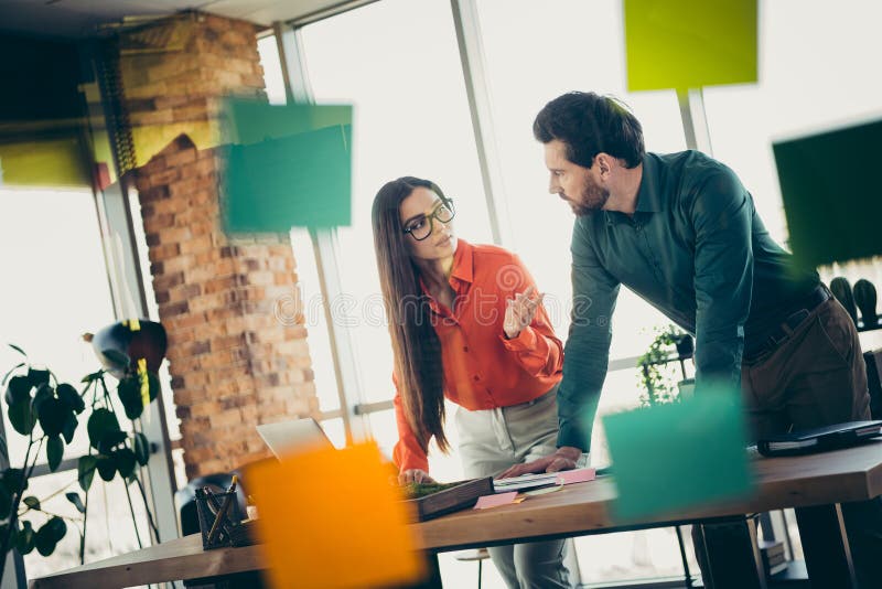 Professional Colleagues Working Together at an Organized Modern Office ...