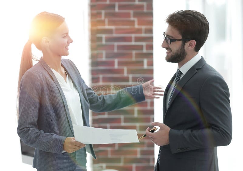 Colleagues Communicate with Each Other Stock Image - Image of corporate ...