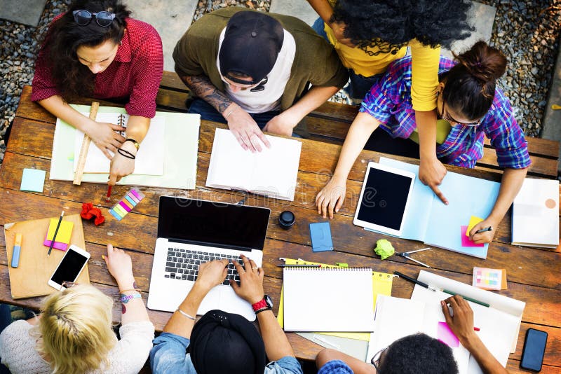 Colleagues Connection Student Relationship Team Concept Stock Photo ...