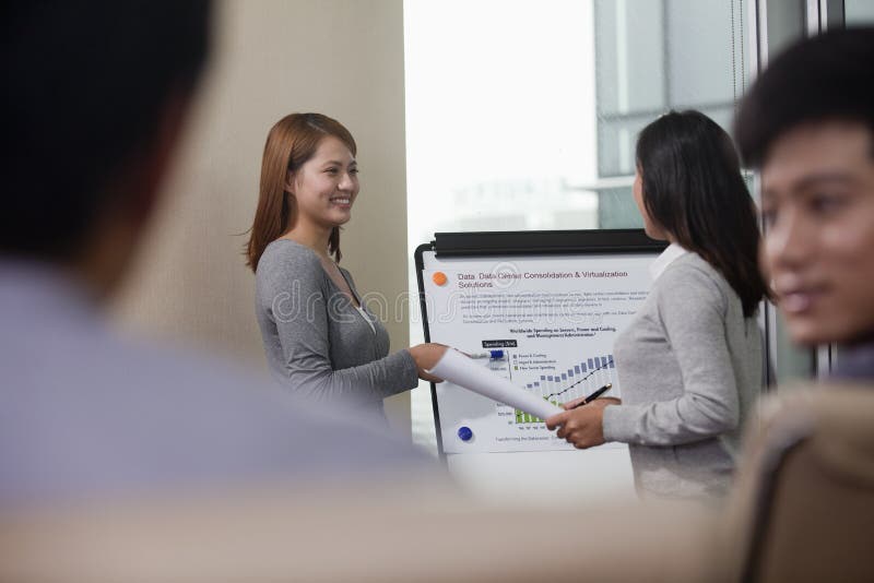 Colleagues Discussing Business Data Stock Photo - Image of 3539 ...