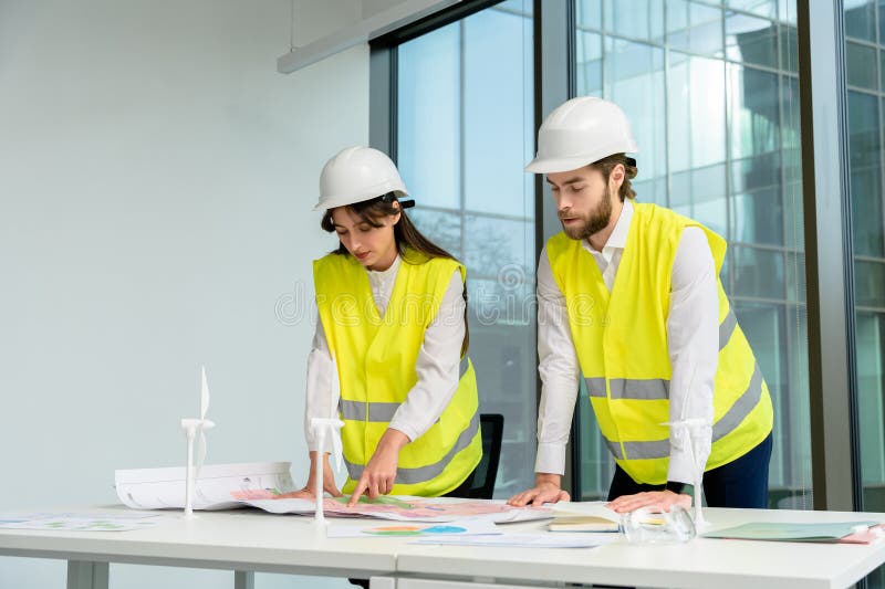 Colleagues Engineers Discussing and Planning Steps for a New Project ...