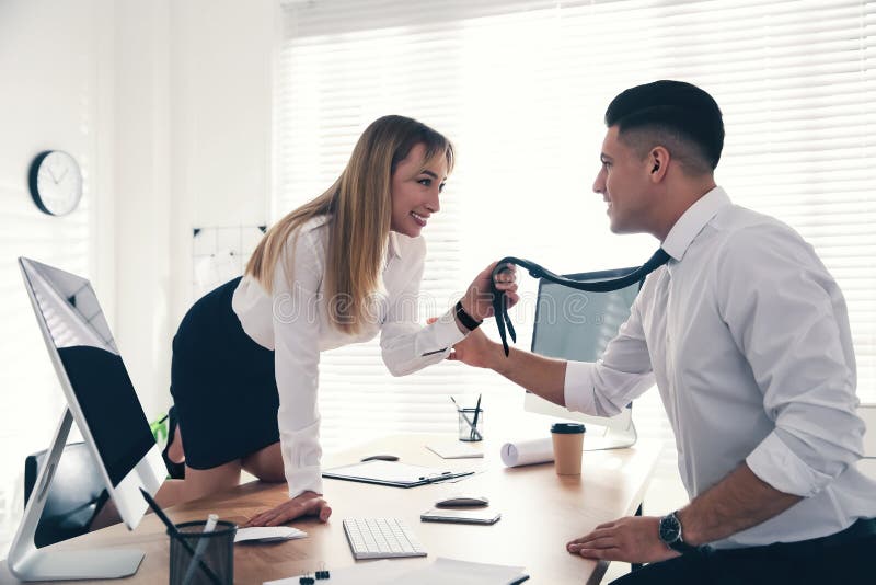 Man Woman Office Flirting Each Other Stock Photos - Free & Royalty-Free ...