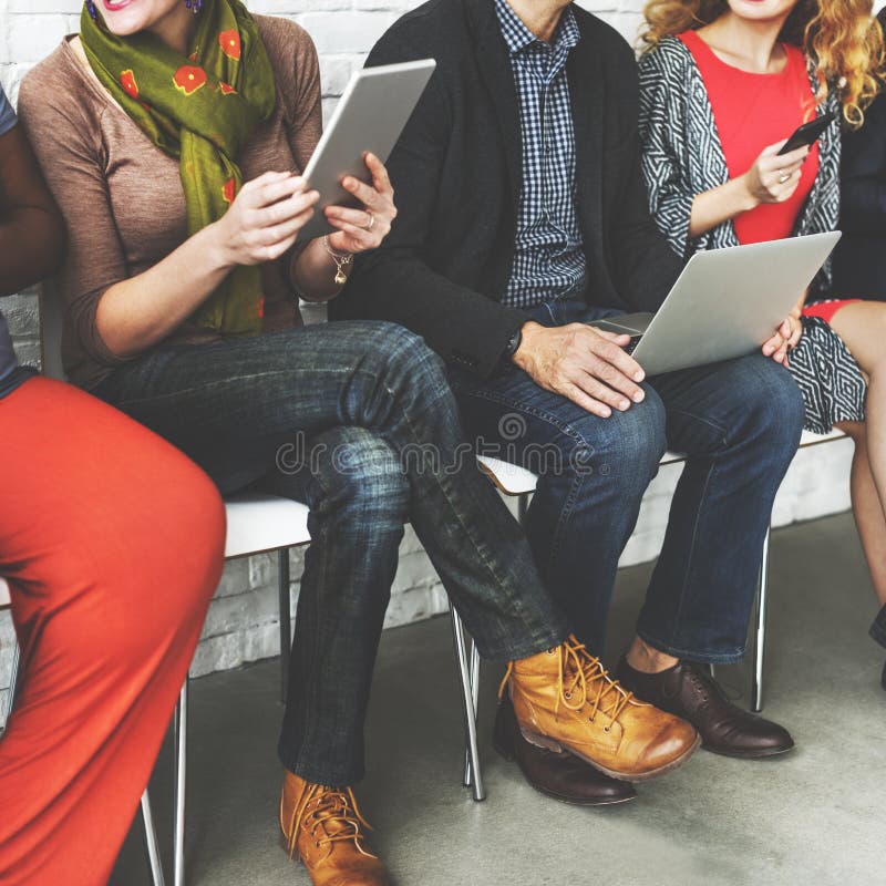 Colleagues Group Sitting Friends Diverse Team Concept Stock Photo ...